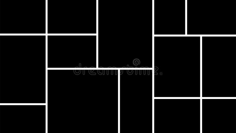 Empty Photo Collage Template of 14 Parts. Frames for Photo. Collage ...