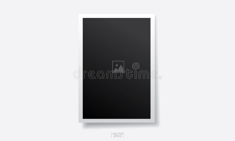 Empty Photo Frame Background on White. Vector Stock Vector ...