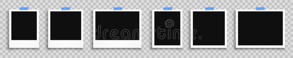 Empty Photo Frame, Set Realistic Photo Card Frame Mockup Variants with ...