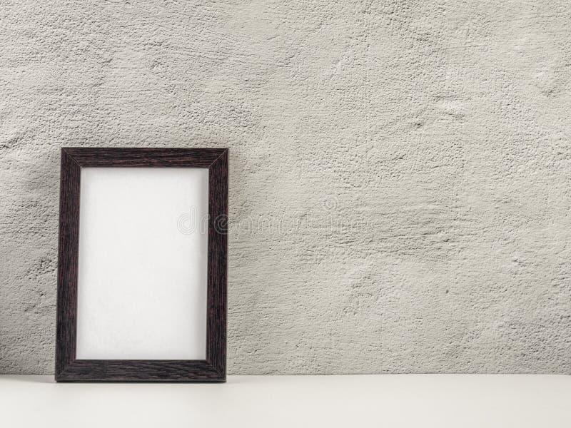 Empty Photo Frame on a Table or Shelf with a Copy of the Place Stock ...