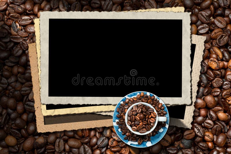 Empty Photo Frames for a Coffee House Stock Image - Image of cardboard ...