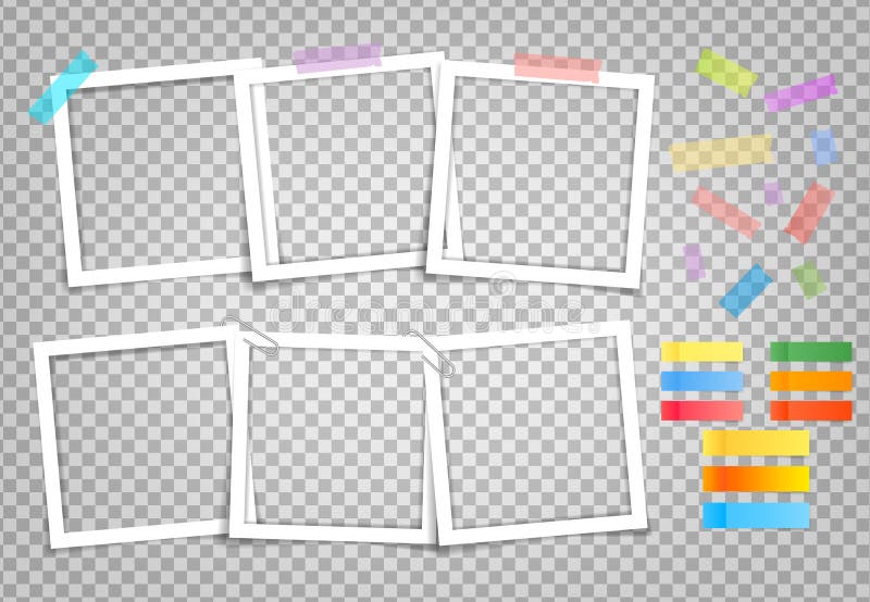 Empty Photo Frames with Shadow Effects. Vintage Photo Frame for Your ...