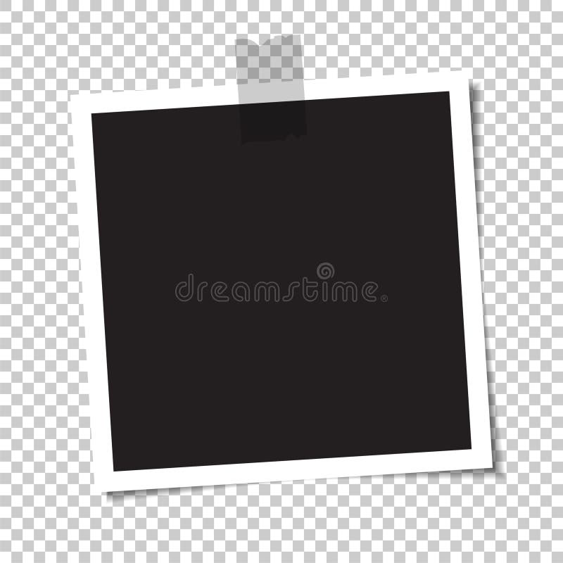 Empty Photo with a Shadow is Glued with Tape. Vector Illustration Stock ...