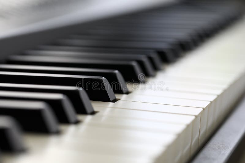 Empty Piano Keyboard at Special Angle Stock Photo - Image of concert ...