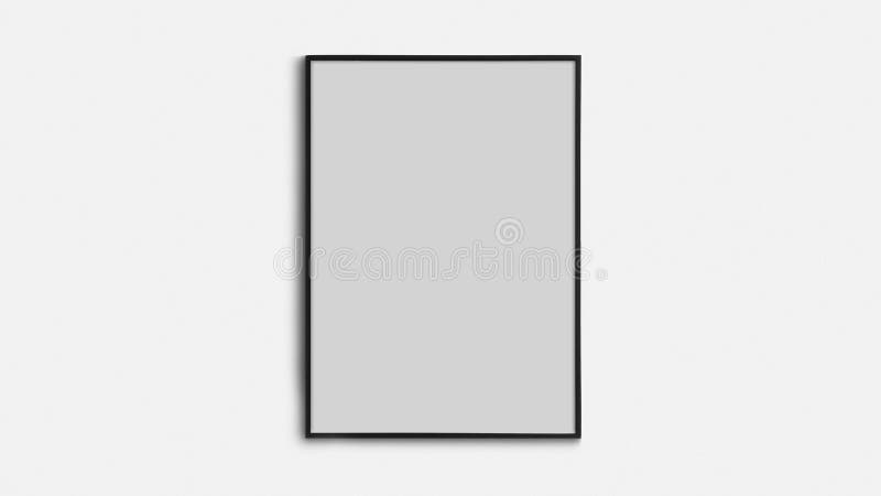 Empty Picture Black Frame Placeholder on the White Wall Stock Image ...