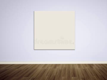 Empty Picture on the Blank Wall Stock Image - Image of apartment ...