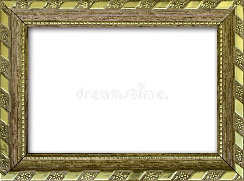 Empty Picture Frame with a Free Place Inside, Isolated on White Stock ...