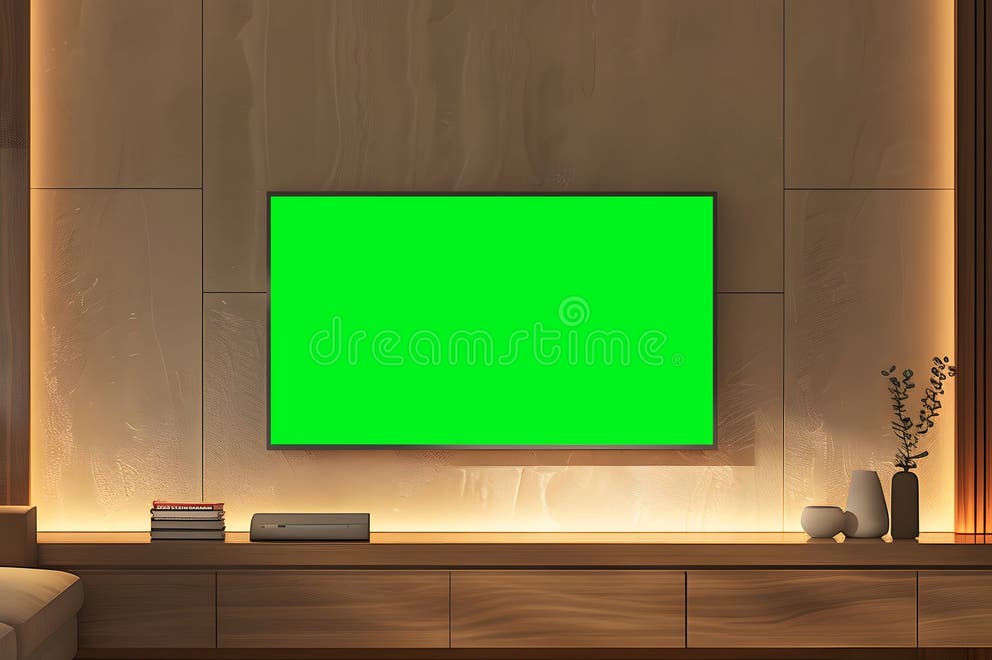 Empty Picture Frame Simulation Wall Modern Living Room Design, with ...