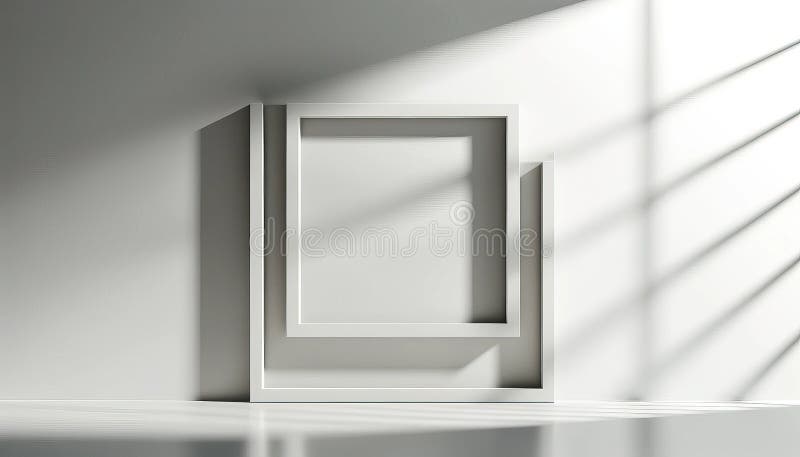 Empty Picture Frame on a Wall with Dramatic Lighting. Copy Space Stock ...