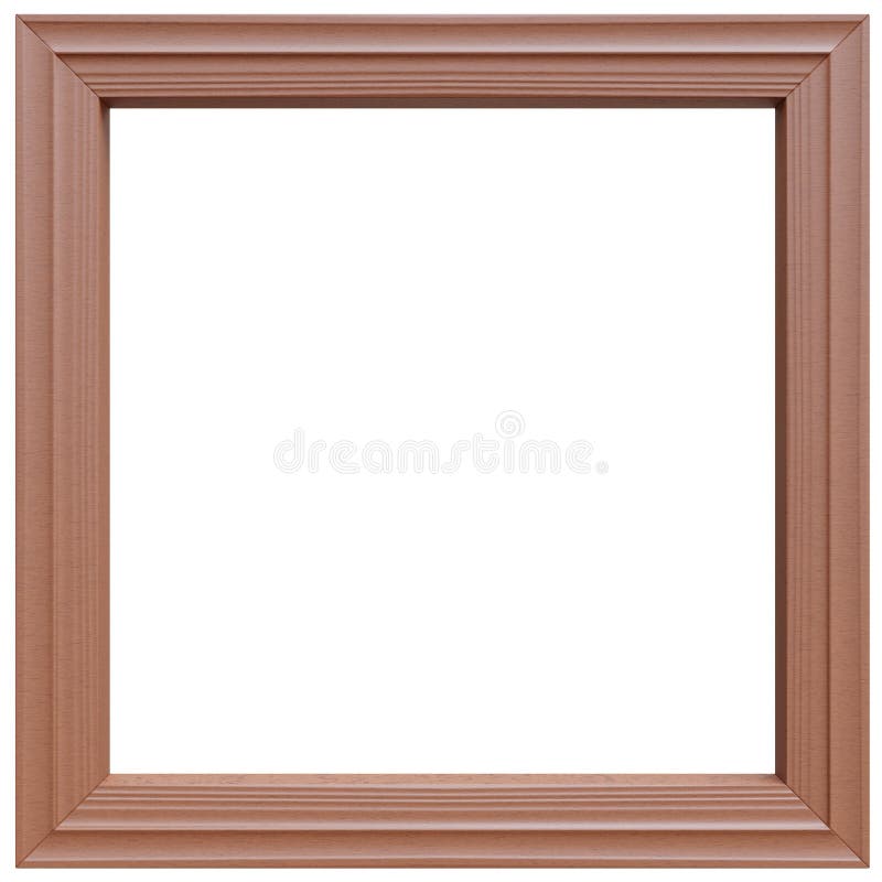 Empty Picture Frame on Wall, Isolated on White, 3d Render Stock ...