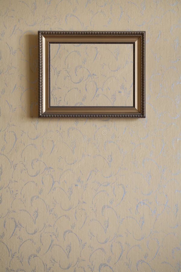 Empty Picture Frame on Wall Stock Photo - Image of composition, frame ...
