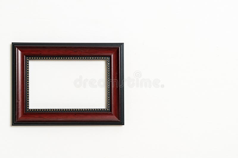 Empty Picture Frame on White Wall Background Stock Photo - Image of ...