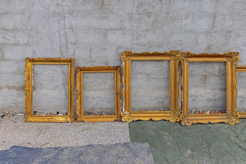 Empty Picture Frames stock image. Image of gallery, empty - 234693453