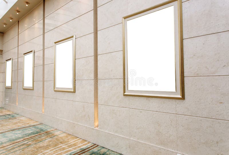 Empty picture frames stock image. Image of museum, gallery - 54870861