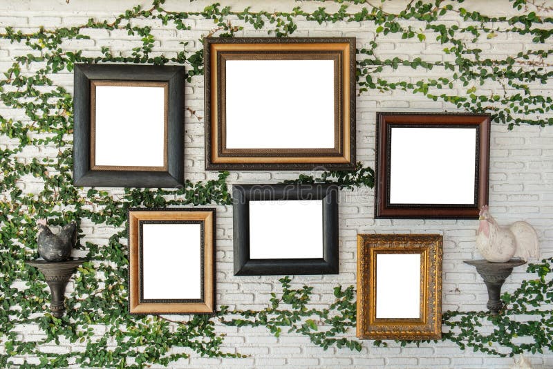 Empty picture frames stock photo. Image of golden, frames - 184965354