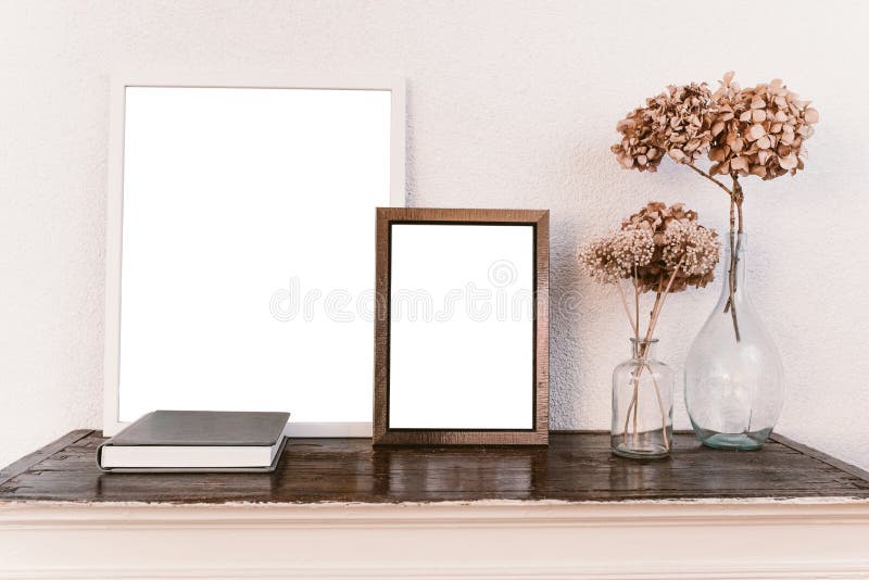 Empty picture frames stock image. Image of copy, mock - 202401655