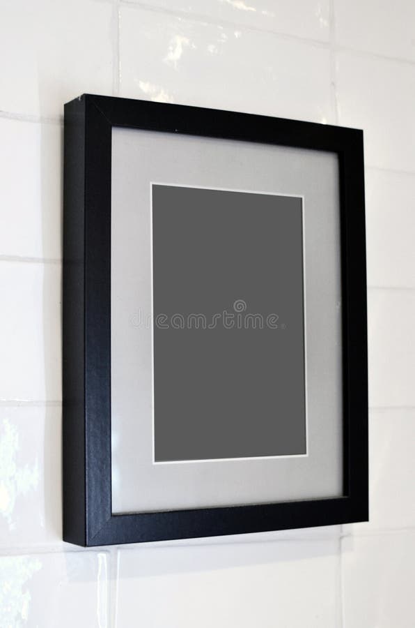 Empty Picture Template, Blank Canvas Mockup Stock Image - Image of ...