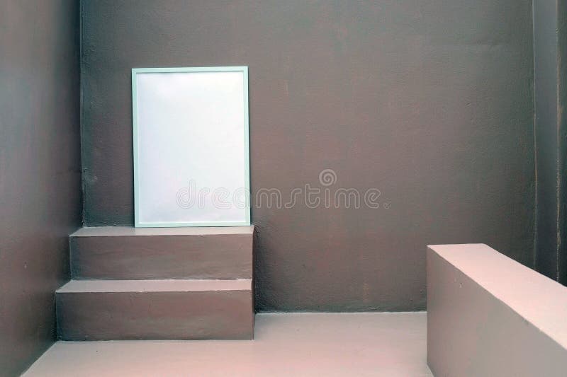 Empty Picture Template, Blank Canvas Mockup Stock Image - Image of ...
