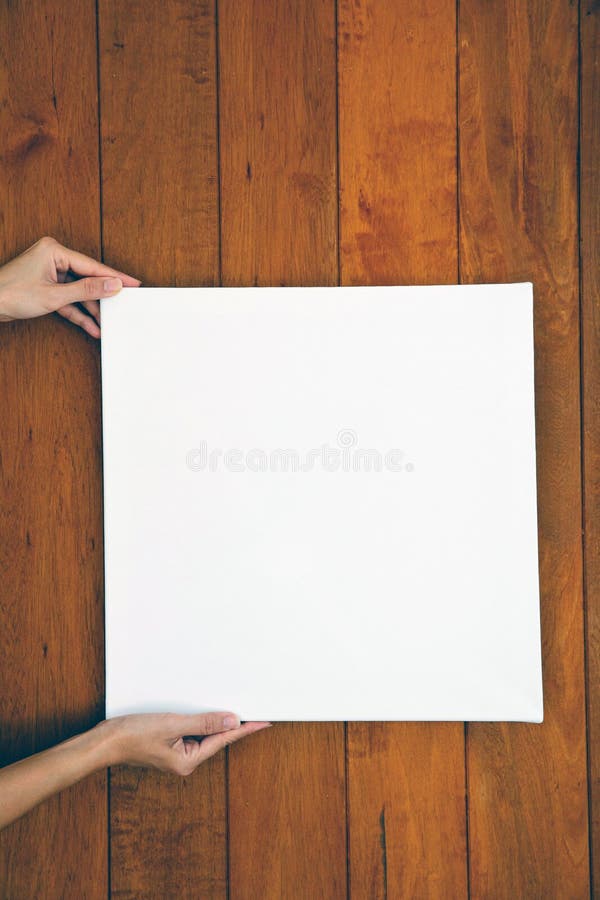 Empty Picture Template, Blank Canvas Mockup Stock Image - Image of ...