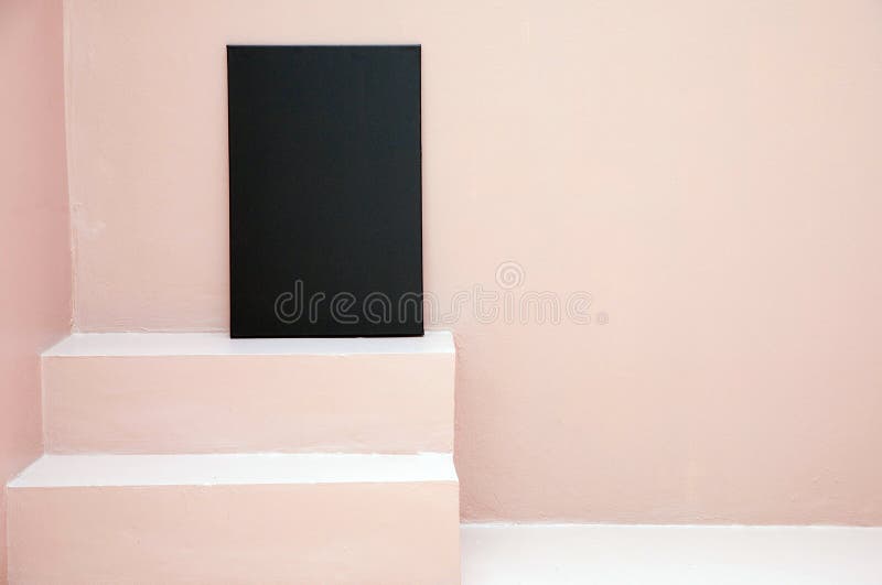 Empty Picture Template, Blank Canvas Mockup Stock Image - Image of ...