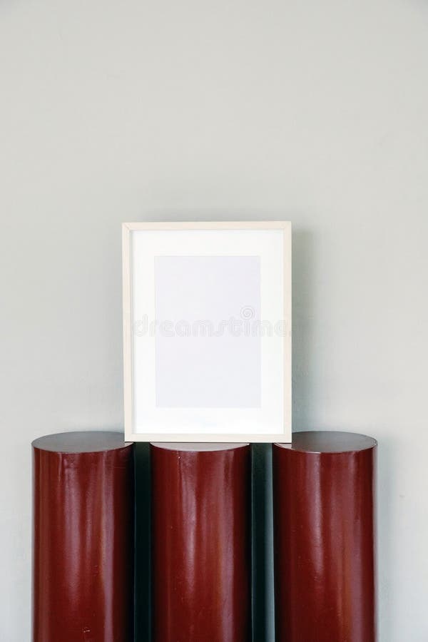 Empty Picture Template, Blank Canvas Mockup Stock Image - Image of ...