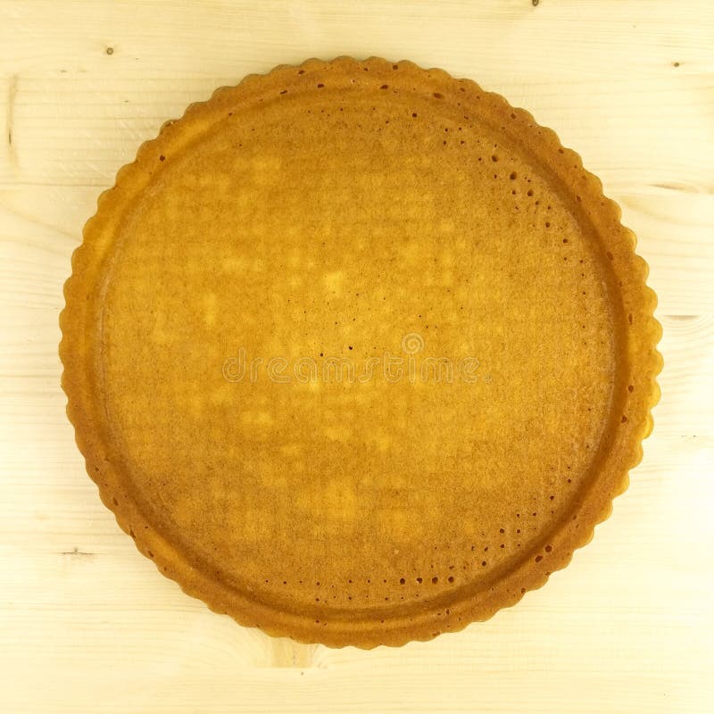 Empty Pie on Wooden Background - Top View Stock Image - Image of space ...