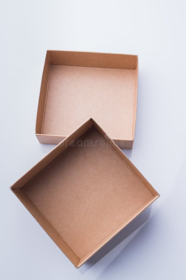 Empty Pieces of a Cardboard Box, Top View. Stock Image - Image of post ...