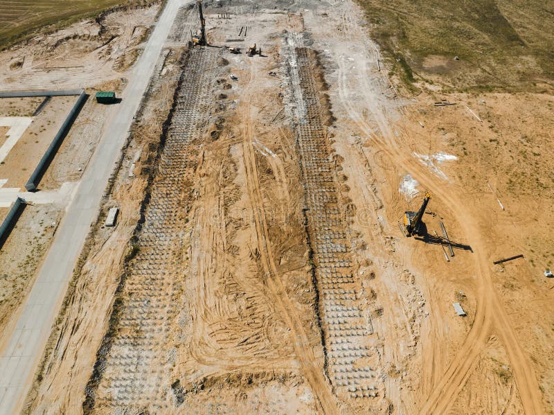 Empty Pile Field Prepared for Construction of New Mine Stock Photo ...