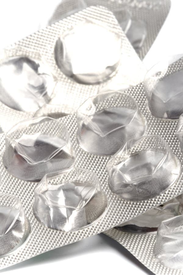 Empty pill package stock photo. Image of metal, silwer - 11867754