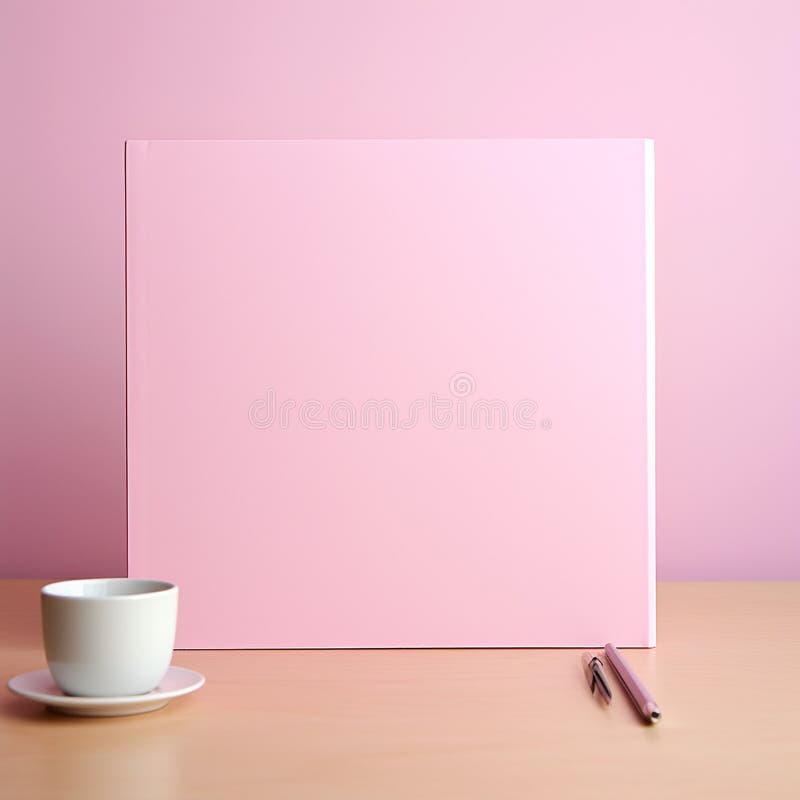 Empty Pink Office Wall for Logo Stock Illustration - Illustration of ...