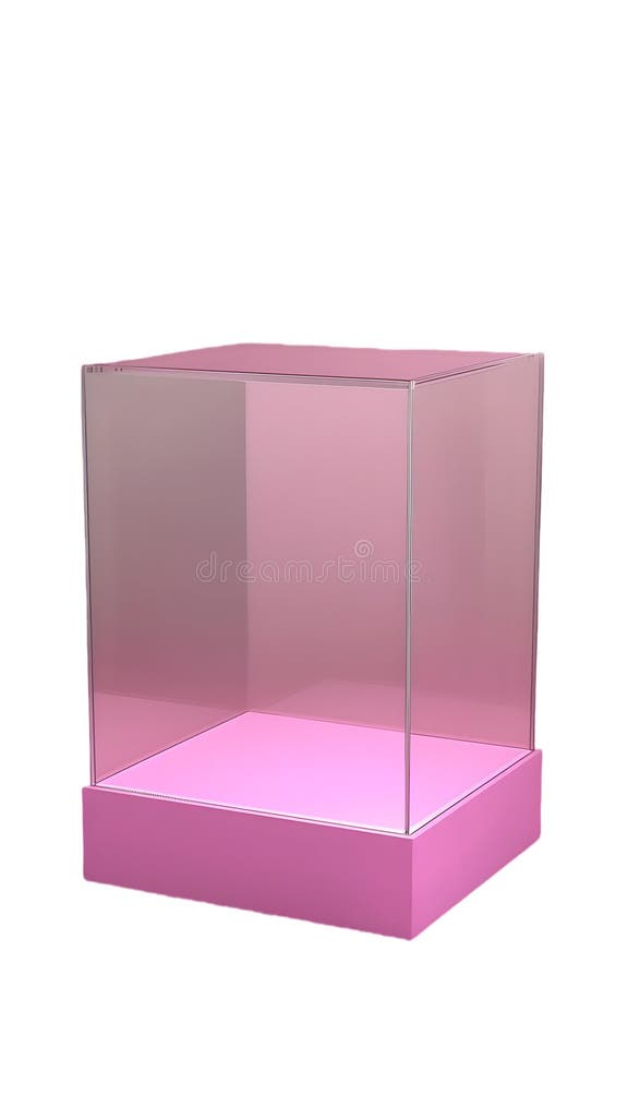 Empty Pink Display Case for Showcasing Items Stock Photo - Image of ...