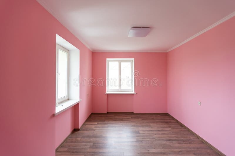 Empty Pink Room Interior for Design and Decoration Stock Photo - Image ...