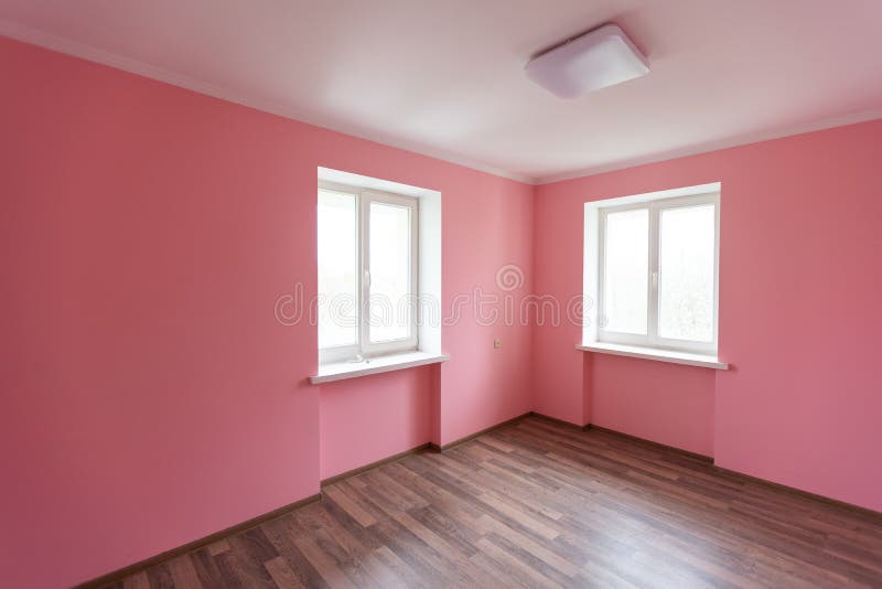 Empty Pink Room Interior for Design and Decoration Stock Photo - Image ...