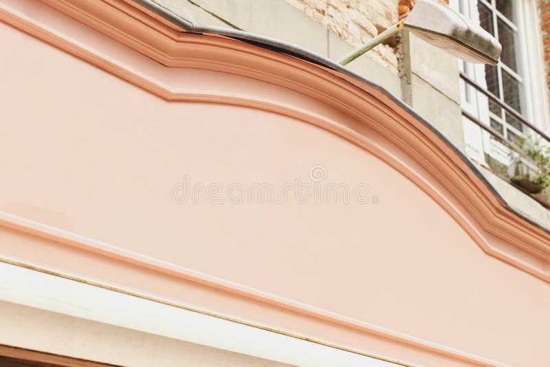 Empty Pink Signboard for Mockup Stock Photo - Image of frame, pole ...
