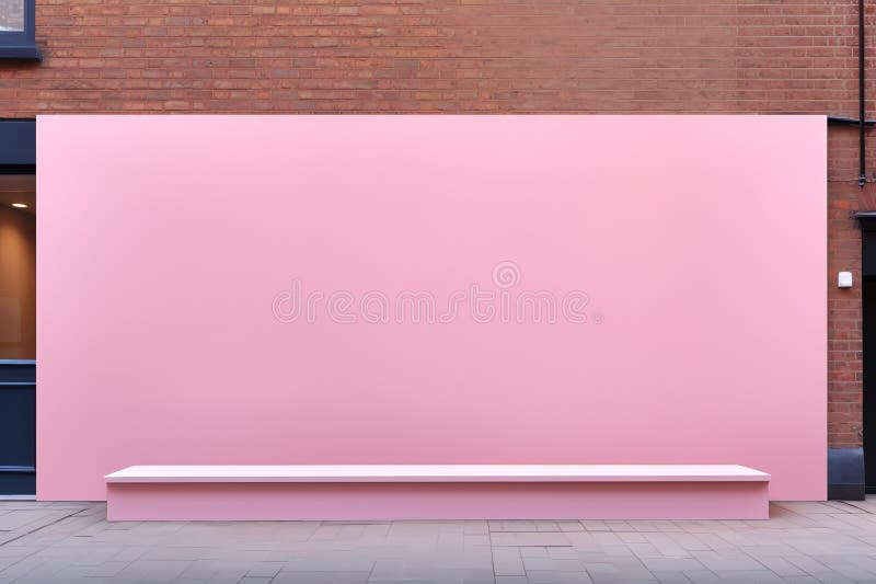 Empty Pink Crystal Round Podium on White Background Stock Illustration ...