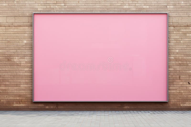 Empty Pink Store Wall for Logo Stock Illustration - Illustration of ...