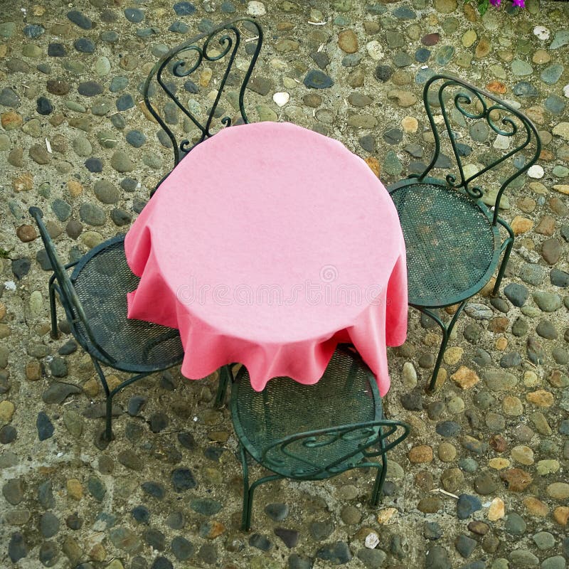 Empty Pink Table stock photo. Image of round, restaurant - 29197658