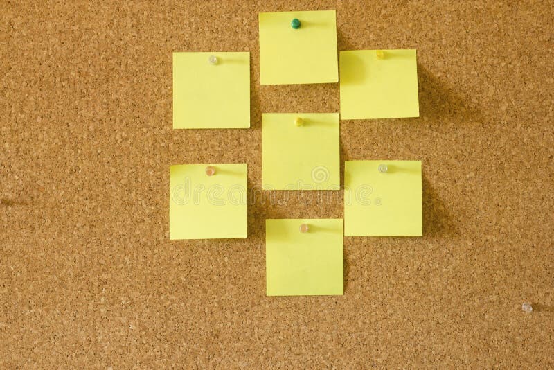 Empty Pinned Note stock image. Image of notice, board - 39985793