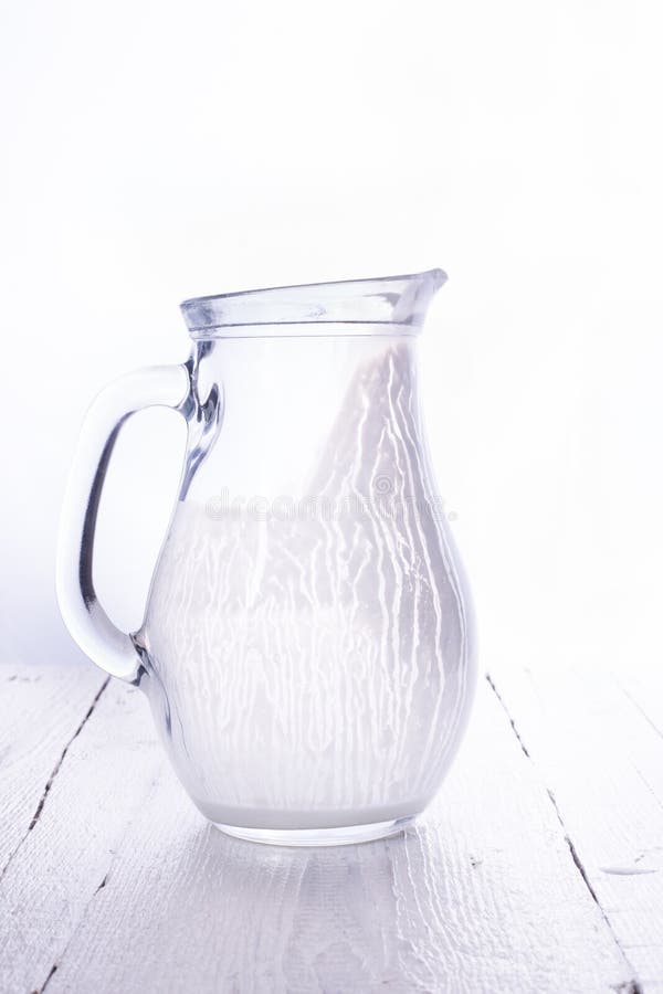 Empty Pitcher in Which Was Yogurt Stock Photo - Image of yogurt, lies ...