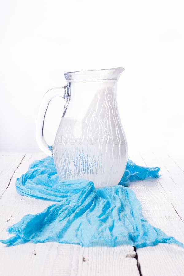 Empty Pitcher in Which Was Yogurt Stock Photo - Image of drink ...