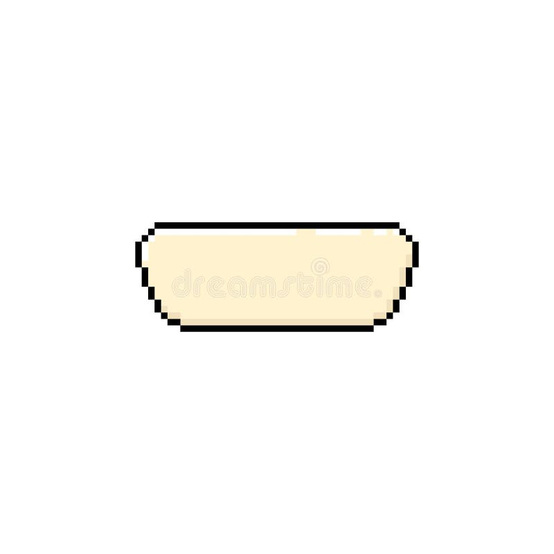 Empty Pixel Game Button or Frame. Vector Illustration of Retro Icon ...