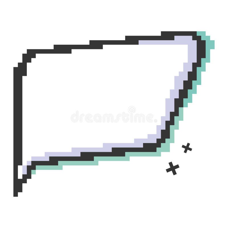 Empty Pixelated Comic Bubble Chat Vector Stock Vector - Illustration of ...