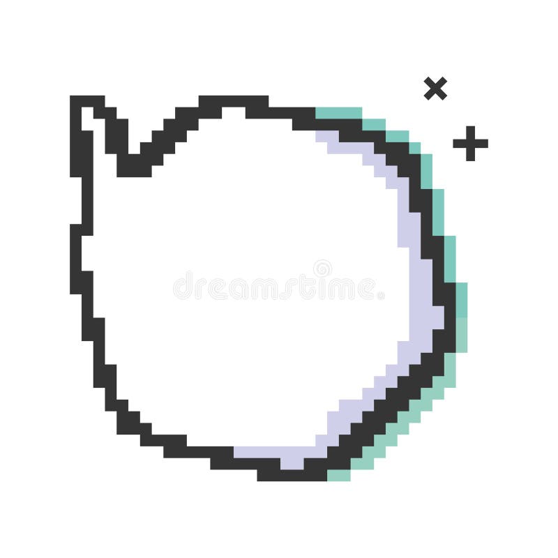 Empty Pixelated Comic Bubble Chat Vector Stock Vector - Illustration of ...