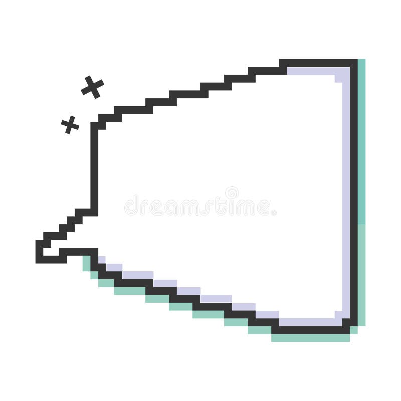 Empty Pixelated Comic Bubble Chat Vector Stock Vector - Illustration of ...