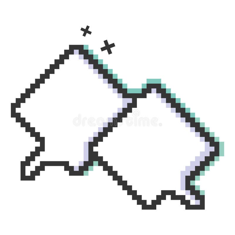 Empty Pixelated Comic Bubble Chat Vector Stock Vector - Illustration of ...