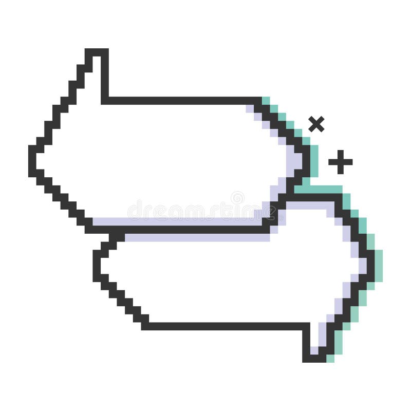 Empty Pixelated Comic Bubble Chat Vector Stock Vector - Illustration of ...