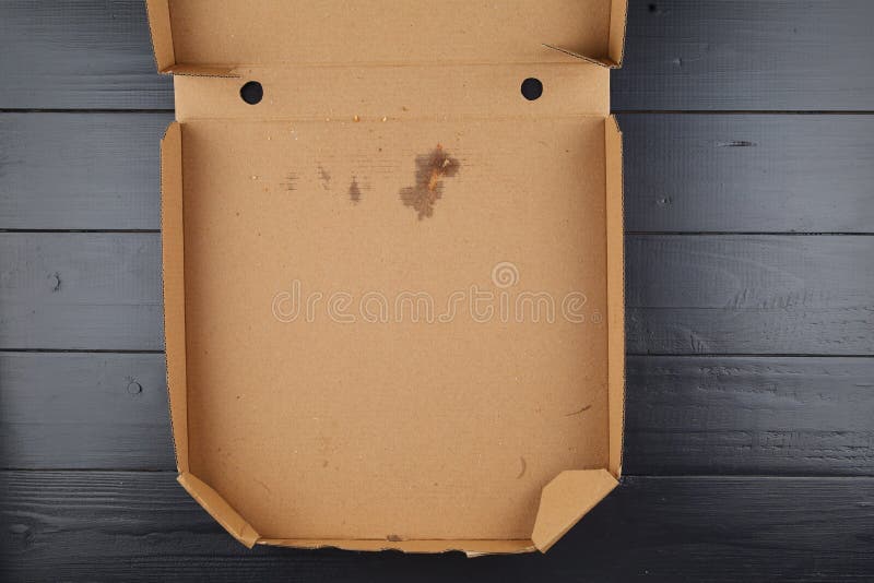 Empty Pizza Box. Open Empty and Closed Carton Package for Delivery ...