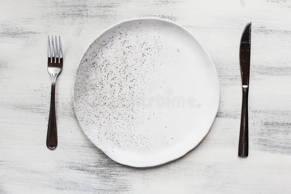 Empty Place Setting with Copy Space Stock Image - Image of blank ...