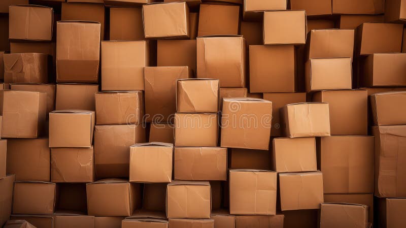 Empty plain brown box stock illustration. Illustration of storage ...