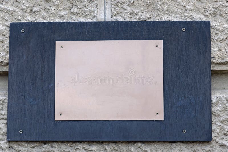 Empty Plaque Wall stock image. Image of empty, 2022 - 242495501